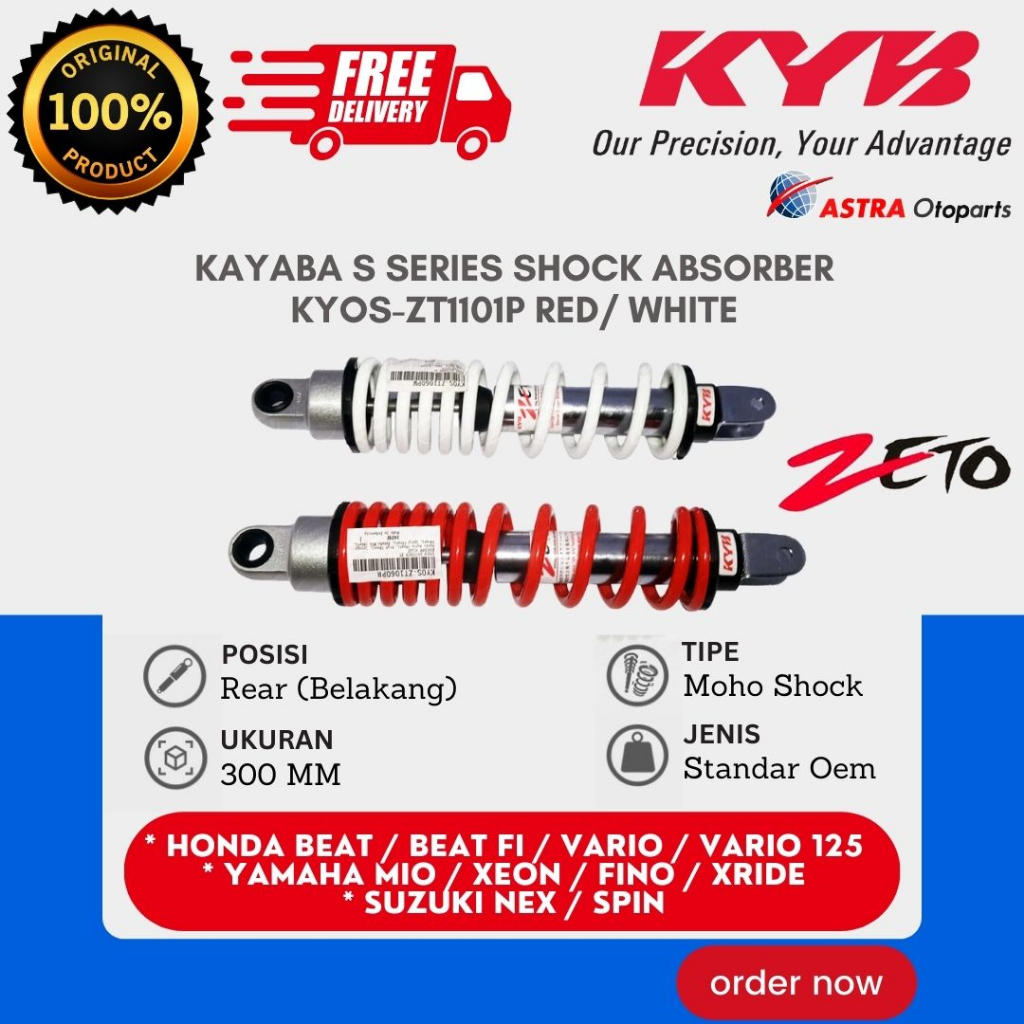 Jual SHOCKBREAKER KAYABA KYOS-ZT1101PR UNTUK MOTOR ALL MATIC / SOKBREKER / SHOCK BREAKER ...