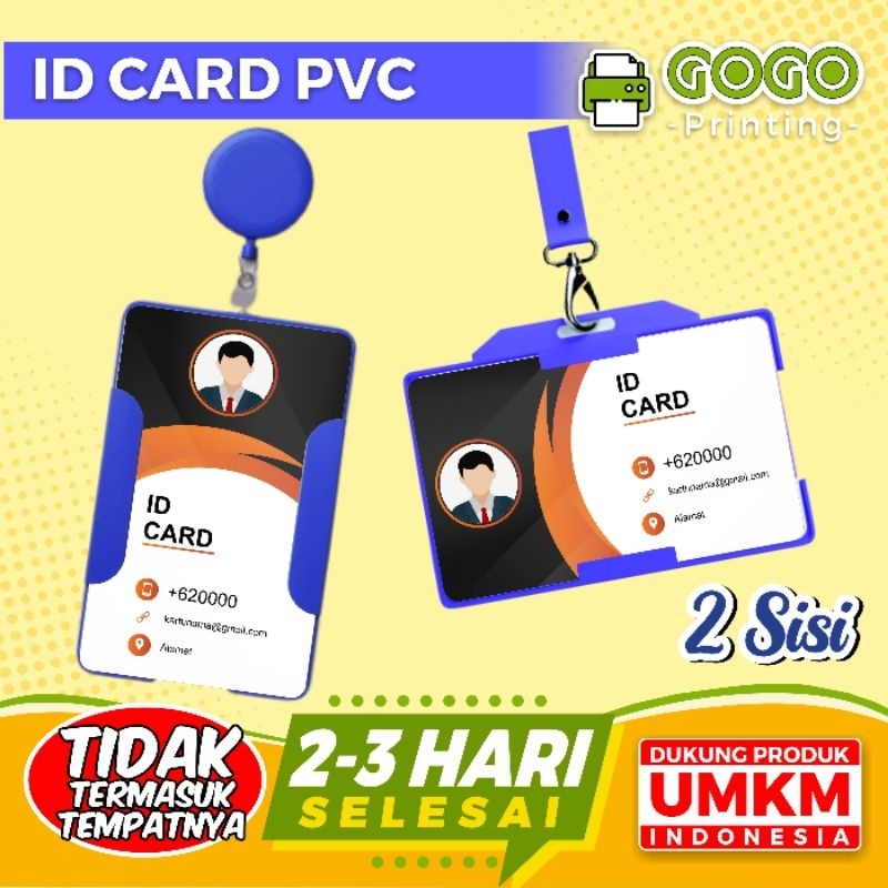 Jual Cetak ID Card PVC kartu member kartu pelajar Full color 2 sisi custom | Shopee Indonesia