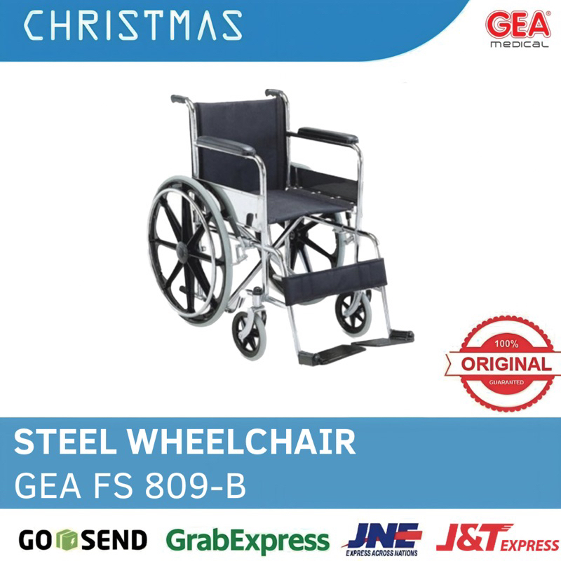 Jual GEA FS 809 B STEEL WHEELCHAIR VELG RACING / KURSI RODA STANDAR ...