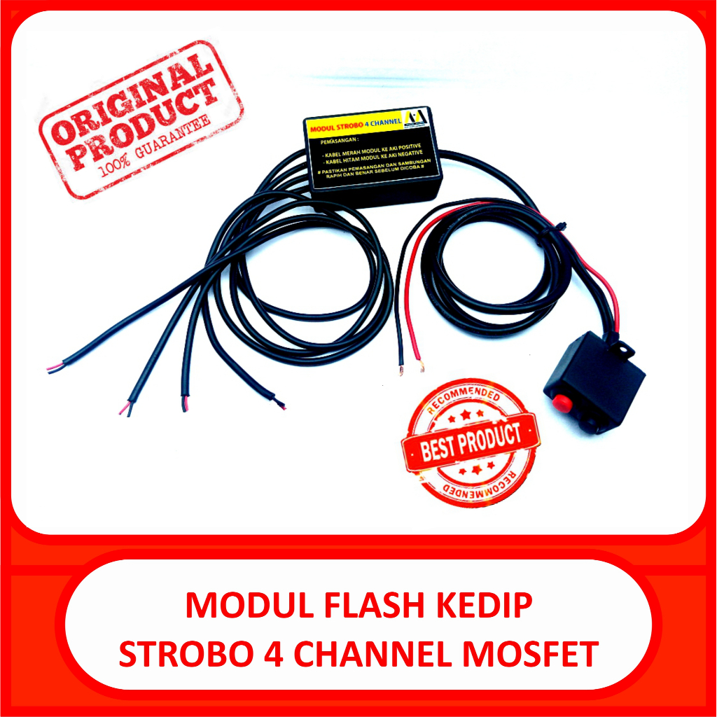 Jual modul lampu flash kedip 4 channel 12 mode mosfet | Shopee Indonesia