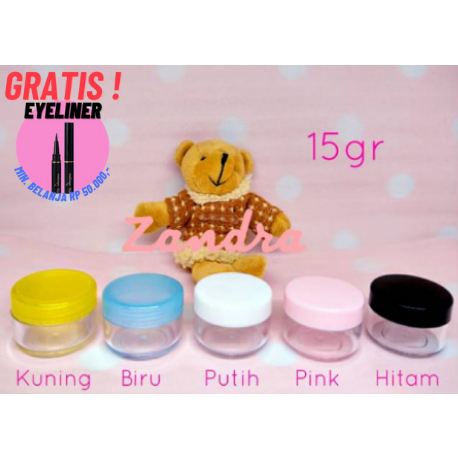 Jual Pot Cream Alrilik 15gr 20gr wadah jar share kosmetik travel kosong ...