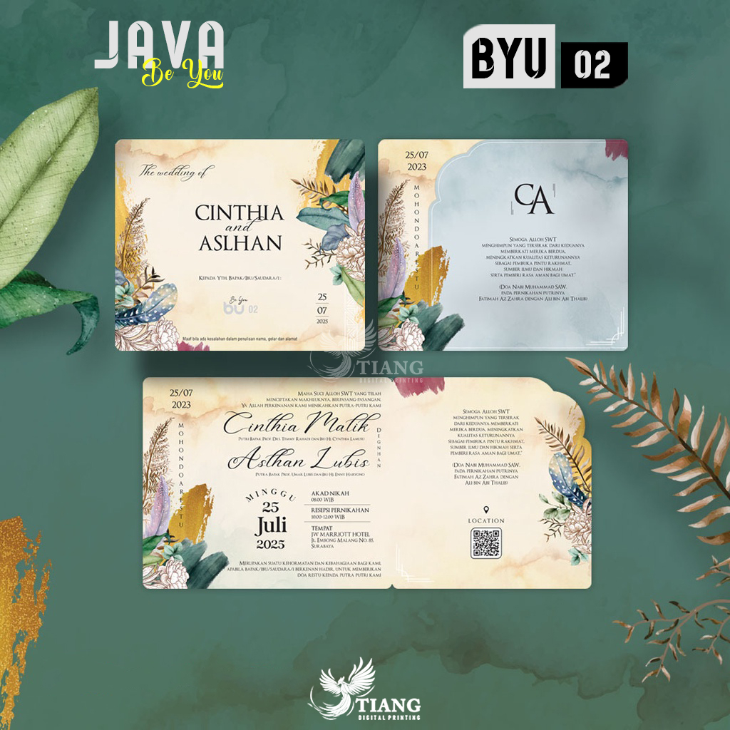 Jual BYU 02 || UNDANGAN NIKAH COSTUM KEKINIAN JAVA SERIES || UNDANGAN PERNIKAHAN MURAH ...