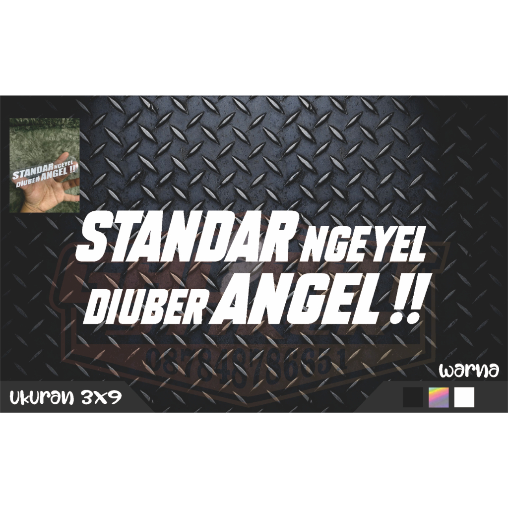 Jual standar ngeyel di uber angel/cutting stiker | Shopee Indonesia