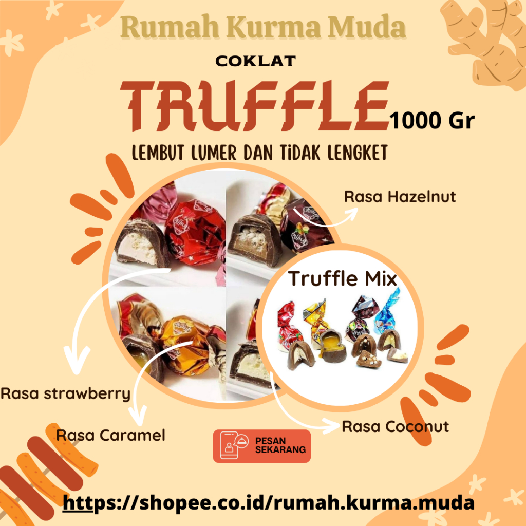 Jual RumahKurmaMuda - Coklat Arab Truffle 1000 g Coklat Truffle Turkey ...