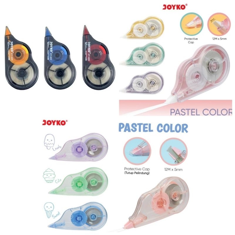 Jual Tipex Roll /Tipex Kertas/Correction Tape Joyko CT-522 12 Meter ...