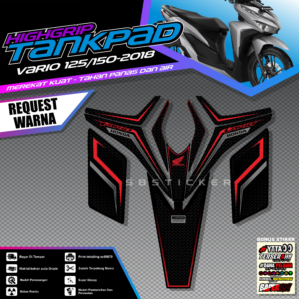 Jual Striping Vario Pelindung Dashboard Tankpad vario deckpad Vario ...