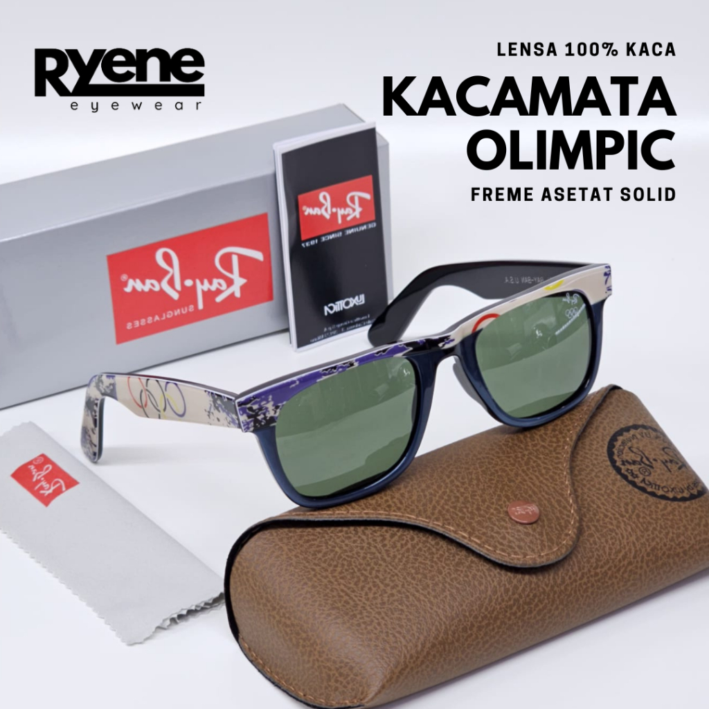 Jual KACAMATA GAYA RAY-B WAYFARRER OLIMPIC GAYA KLASIK LENSA KACA ASLI ...