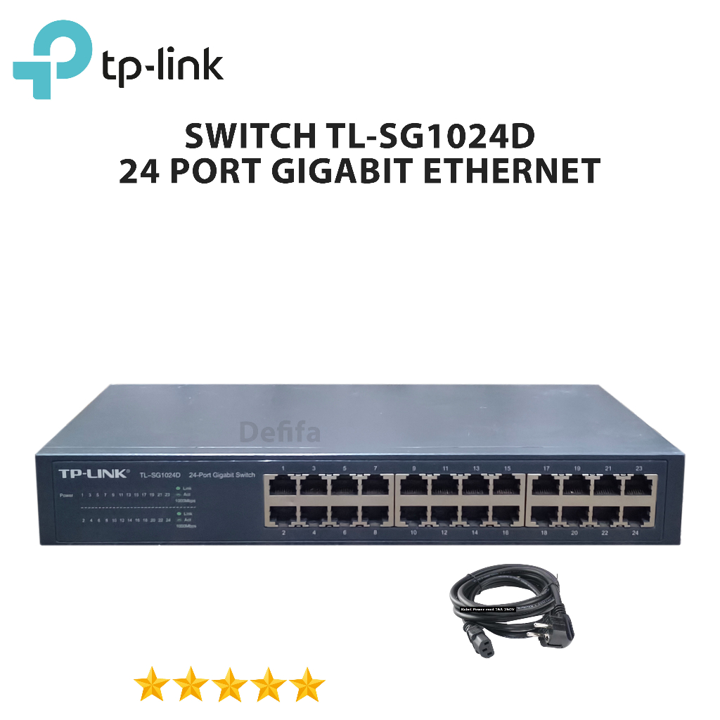 Jual TP-LINK TL-SG1024D Gigabit 24-port Desktop Rackmount Switch HUB ...
