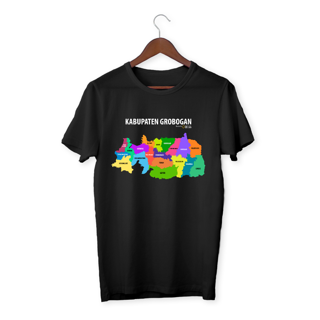 Jual Kaos Peta Kabupaten Grobogan, Jawa Tengah - Tshirt Map by ...