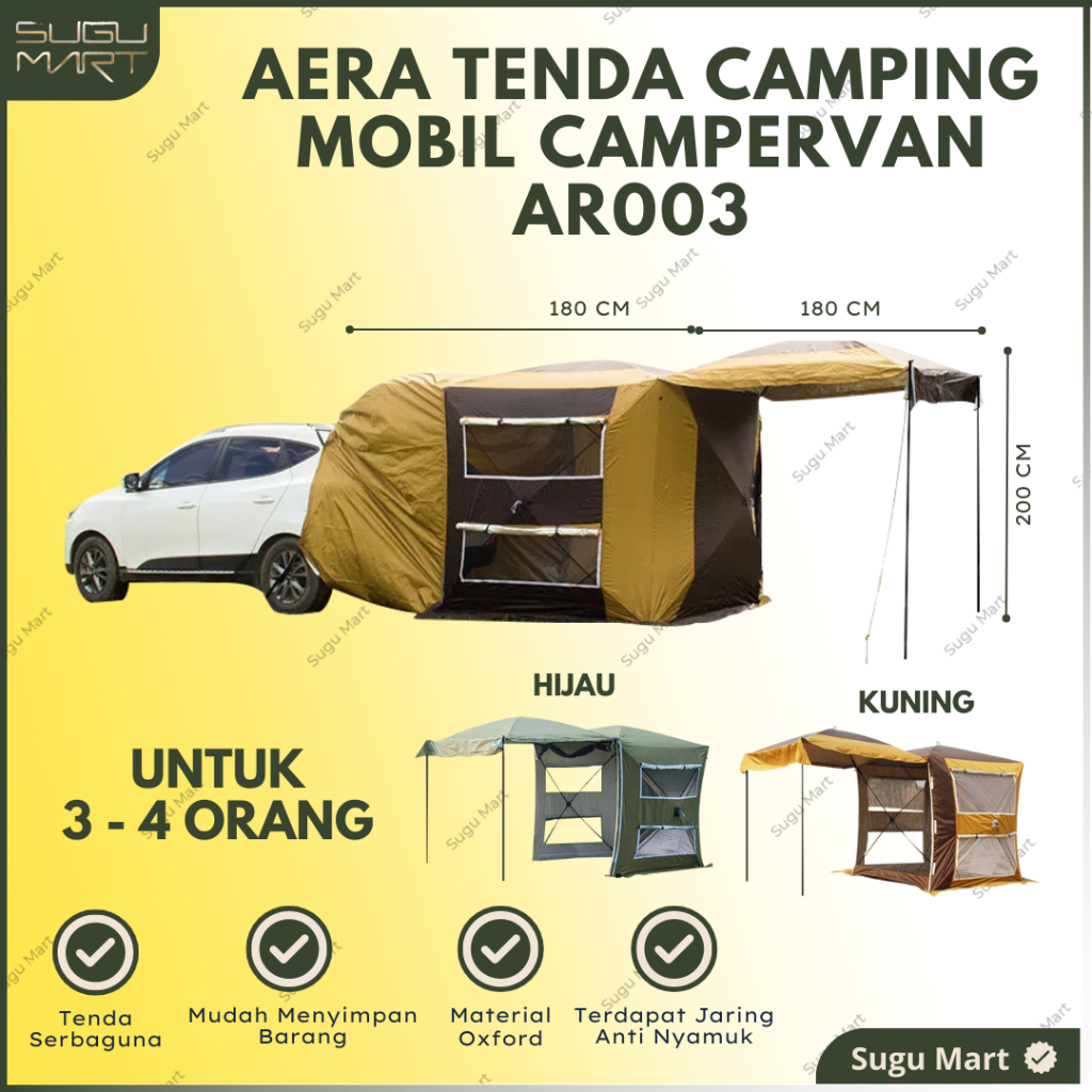 Jual Tenda Camping Mobil Campervan AR003 | Tenda Mobil Camping Besar ...