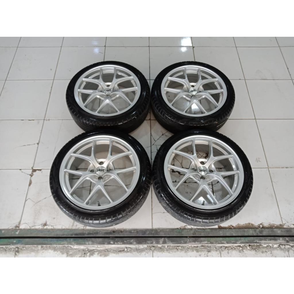 Jual velg mobil bekas hsr wurzburg ring 17 lubang 4x100 + ban seken 205 45 r17 | Shopee Indonesia