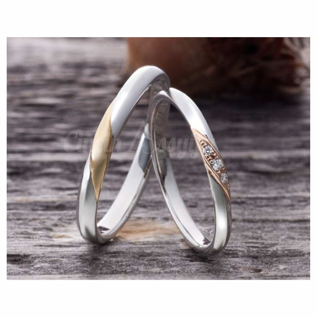 Jual Cincin Silver Perak Couple Tunangan Nikah Kawin Pria Wanita ...