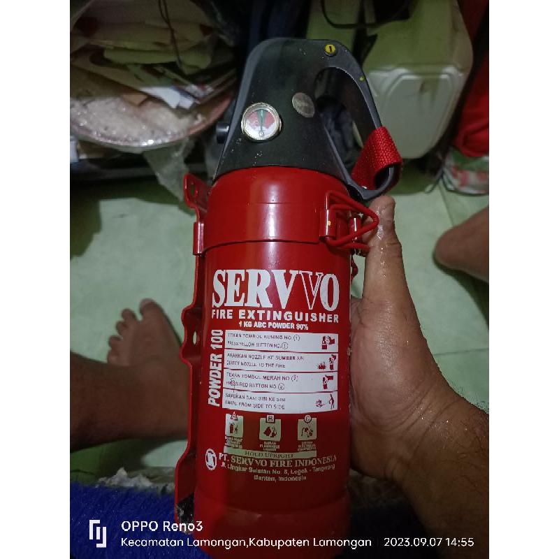 Jual APAR SERVVO FIRE EXTINGUISHER 1 KG ABC POWDER 90% | Shopee Indonesia