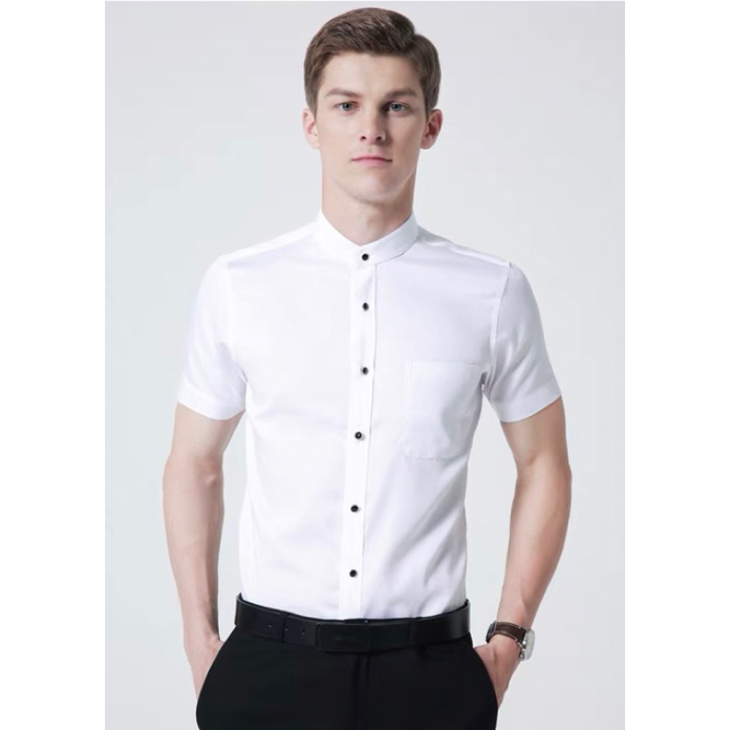 Jual Lee Conti Kemeja koko Lengan Pendek ( Putih ) | Shopee Indonesia