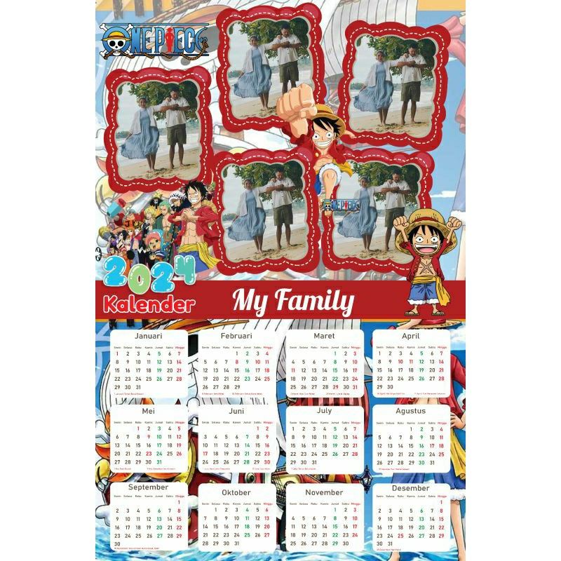 Jual Kalender Poster 2024 Custom 5 Foto Custom Nama | Shopee Indonesia