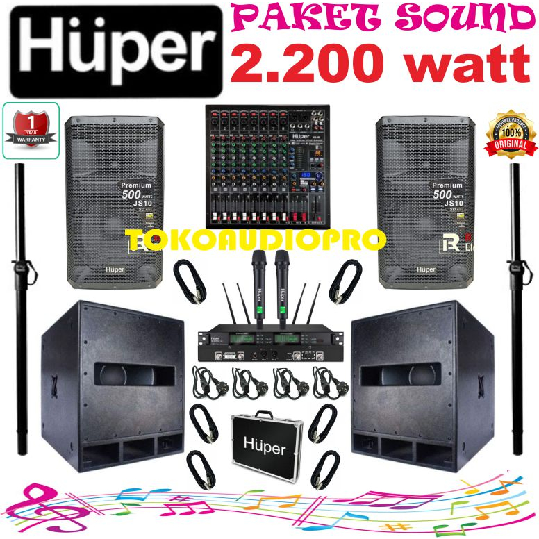 Jual Paket Sound Huper Paket Soundsystem Huper JS10 SRP118Se IG8 SK58 ...