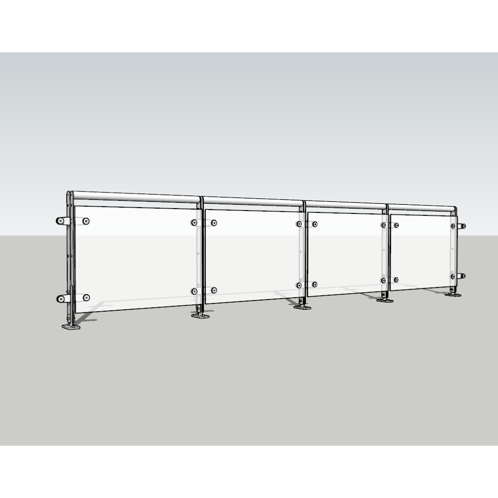 Jual Assembly Custom Profile Builder - Railing Kaca Model Sketchup ...