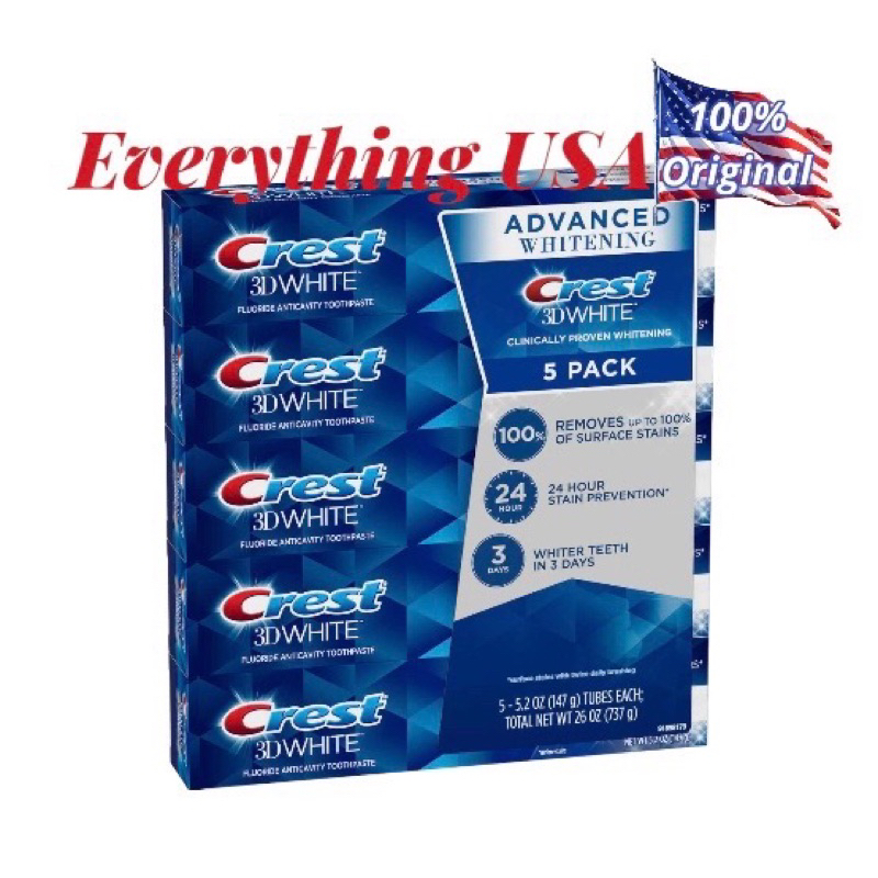 Jual Crest 3D Advance Triple Whitening Toothpaste 5.2oz/ 147gr - Odol ...