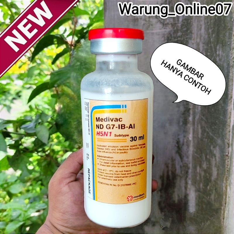 Jual Vaksin Medivac ND G7 IB AI H5N1 Emulsion Coryza T Suspension ...