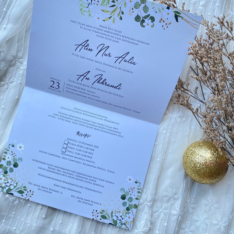 Jual Undangan Pernikahan Kalender | Shopee Indonesia