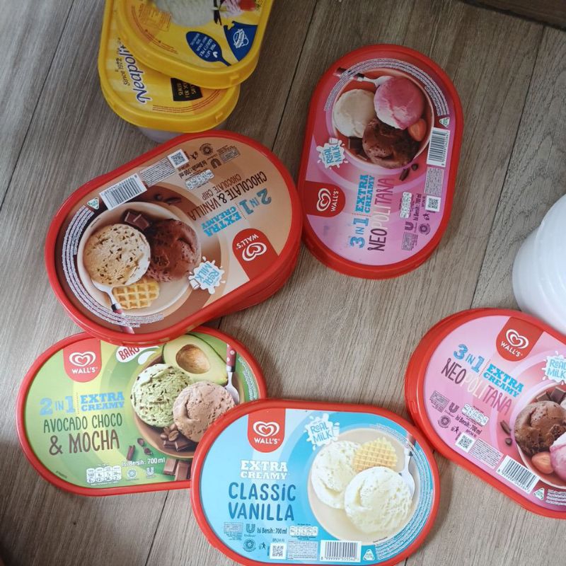Jual wadah tempat toples kotak bekas second ice cream es krim serbaguna ...