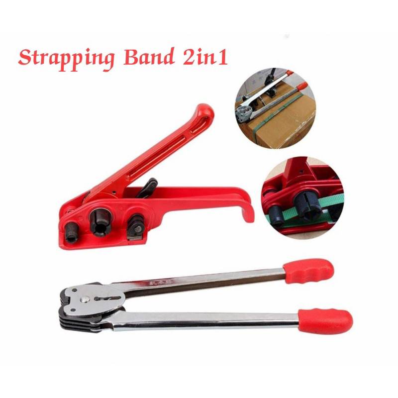 Jual PAKET PENJEPIT CUTTER ALAT PACKING KLEM DUS STRAPPING STRAP BAND ...