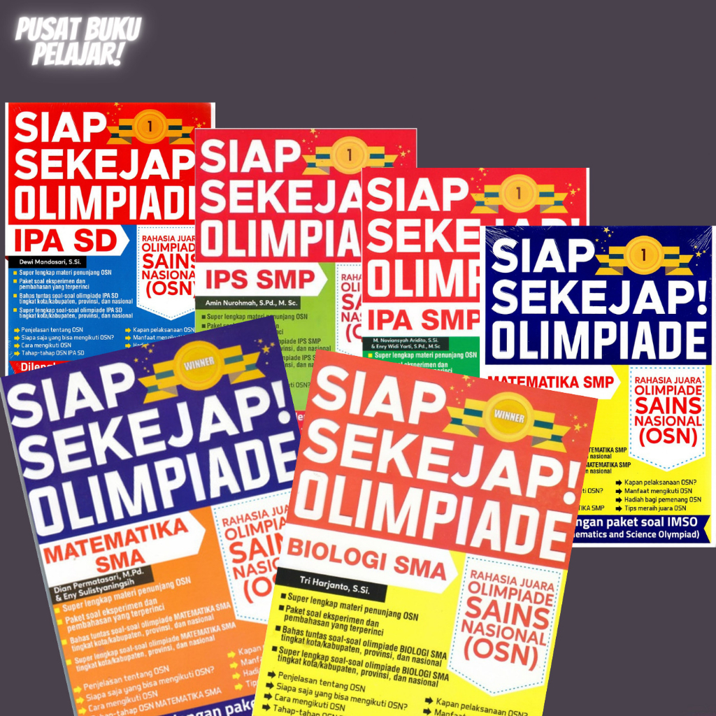 Jual BUKU SIAP SEKEJAP OLIMPIADE OSN IPA SD, IPA SMP, IPS SMP, MAT SMP ...