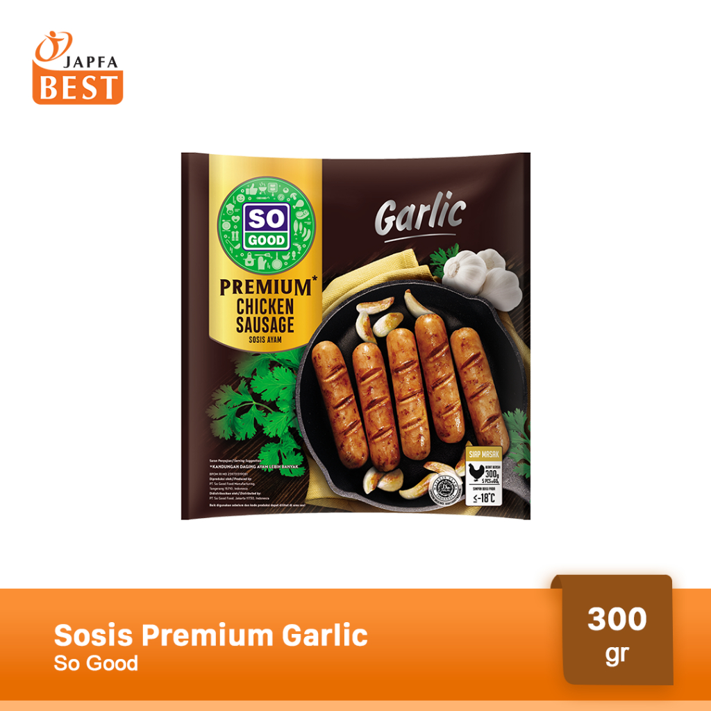 Jual So Good Sosis Premium Garlic 300 gr | Shopee Indonesia