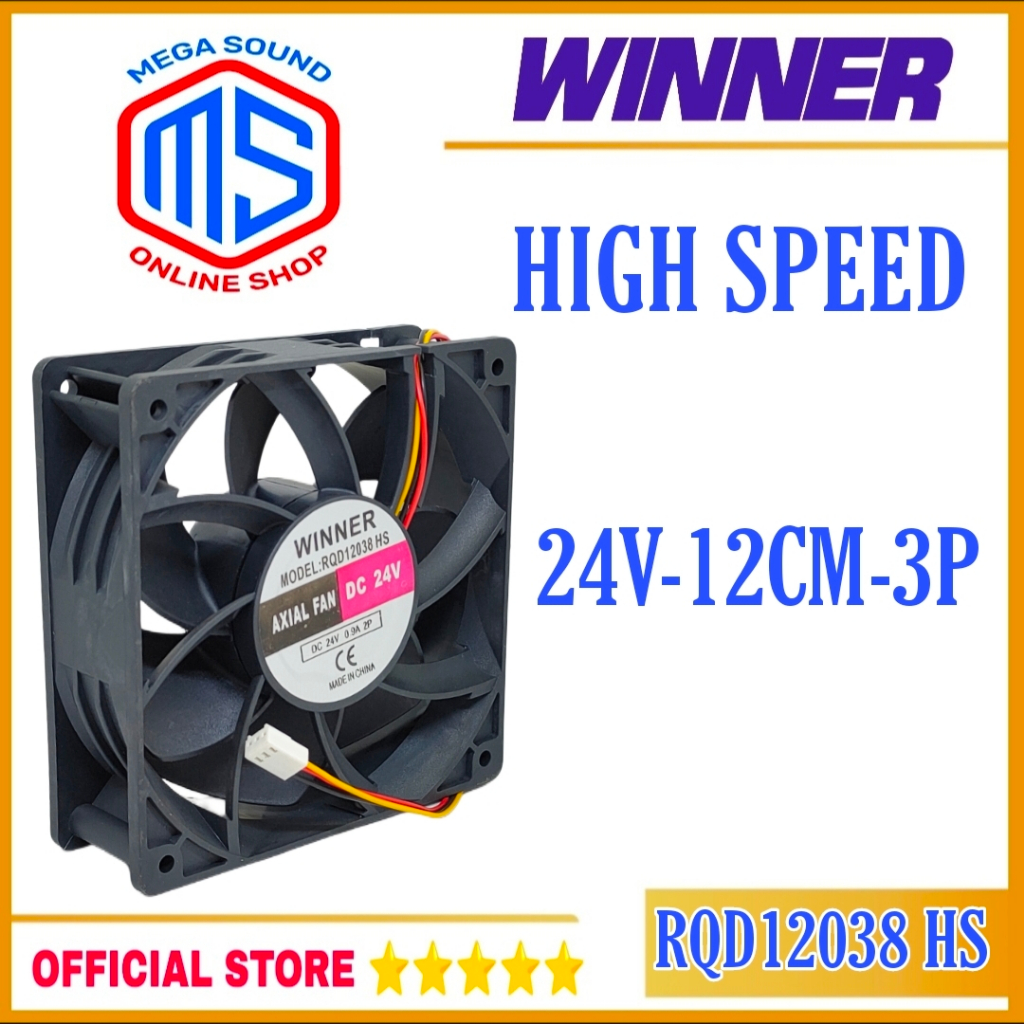 Jual Winner Cooling FAN DC 24V 12CM High Speed 3pin | Shopee Indonesia