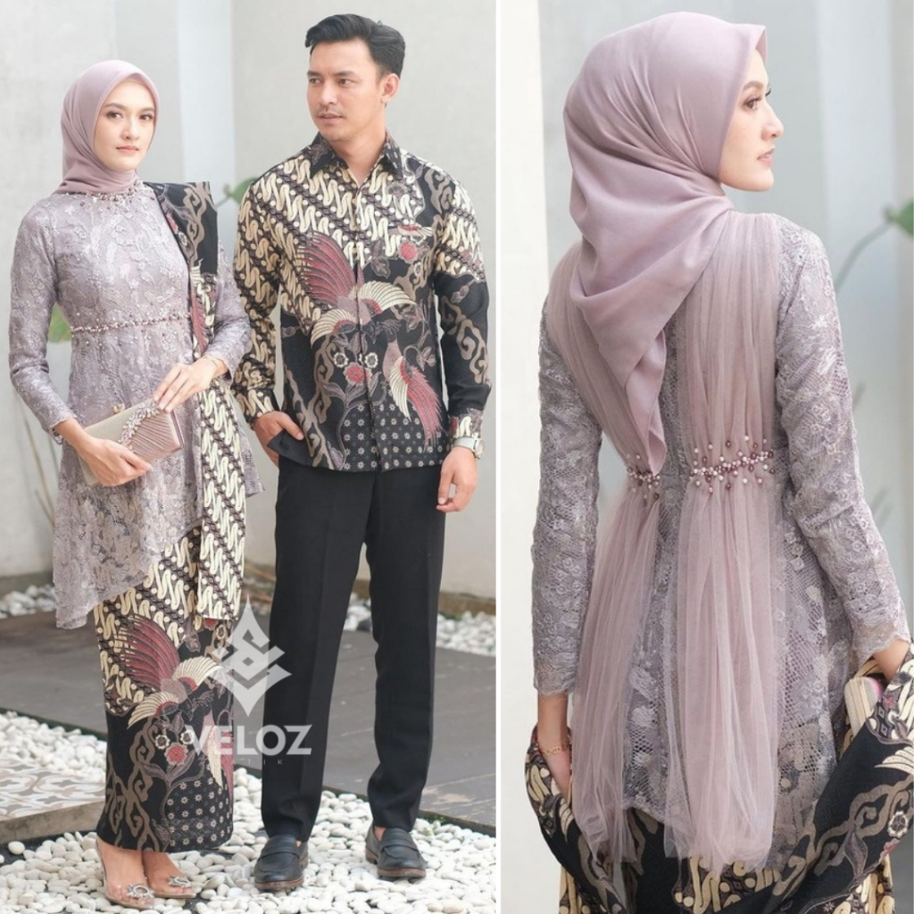 Jual Batik Kebaya Couple Zara Kebaya Wisuda Set Tunik Lamaran Tunangan ...
