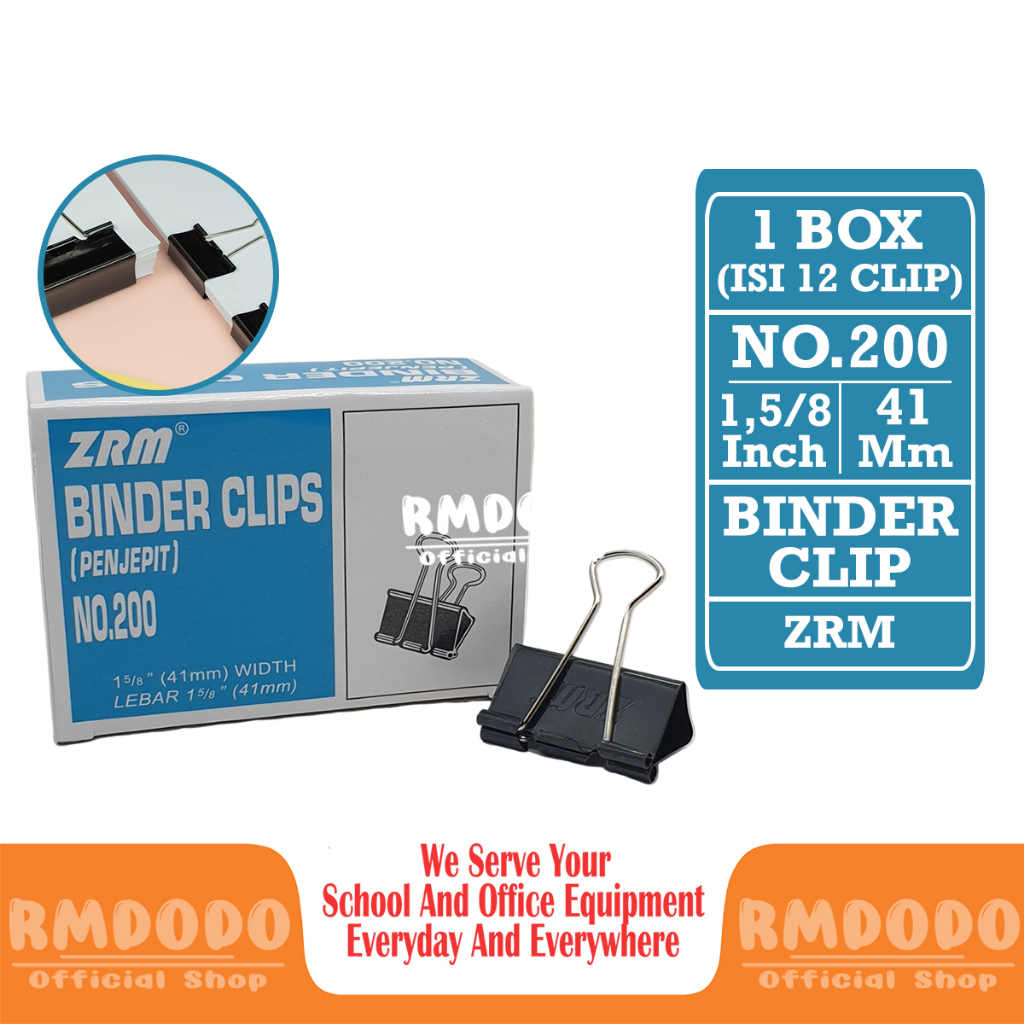 Jual Rmdodo - Binder Klip No.200 [1 Box - 12 Pcs Klip] / Binder Clip ...