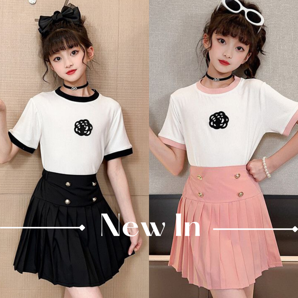 Jual Setelan Baju Rok Anak Perempuan Bunga Rose Cantik | Set Outfit ...