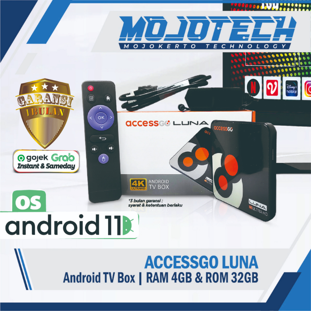 Jual Tv box Android UHD 4K AccessGo Luna RAM 4GB/32GB ATV Garansi Resmi ...