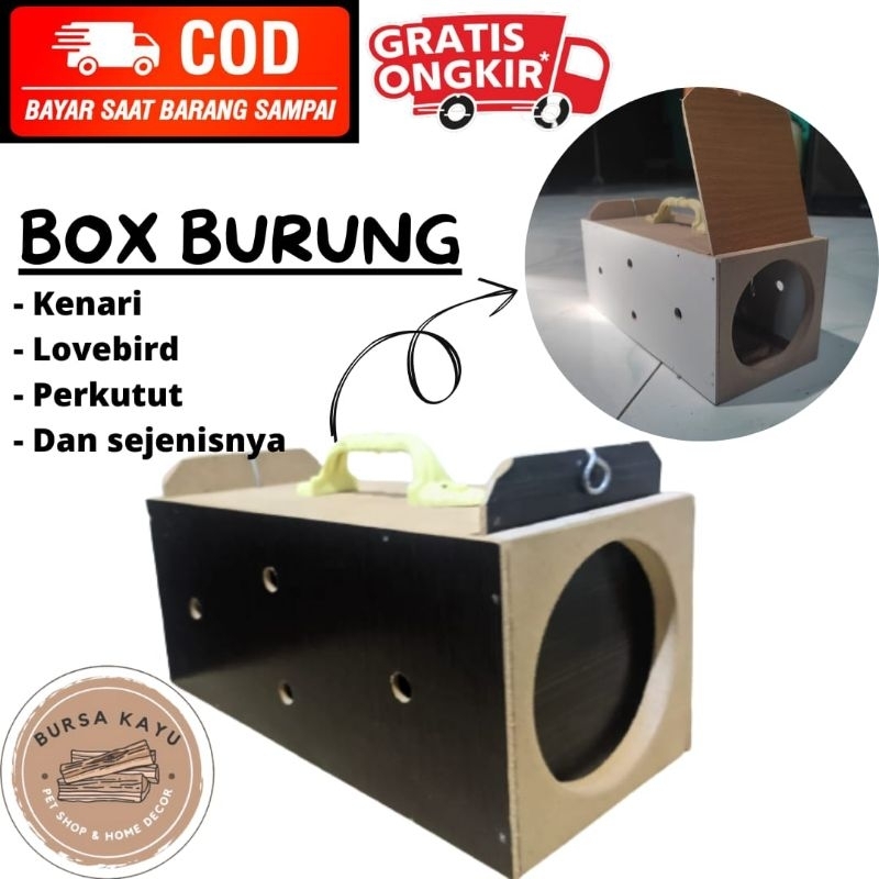 Jual Box Burung Kayu Sangkar Burung Untulan Cod | Shopee Indonesia