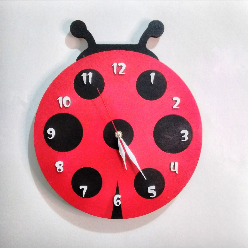 Jual Jam Dinding Anak/Exclusive Wooden Wall Clock/Jam Kado Ulang tahun ...