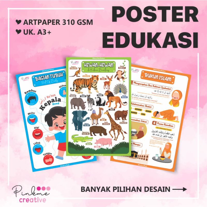 Jual POSTER EDUKASI ANAK LUCU MENARIK | Shopee Indonesia
