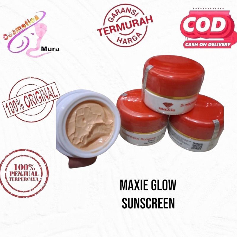 Jual [ sunscreen ] maxie glow susncreen || sunscreen wajah pot maxie ...