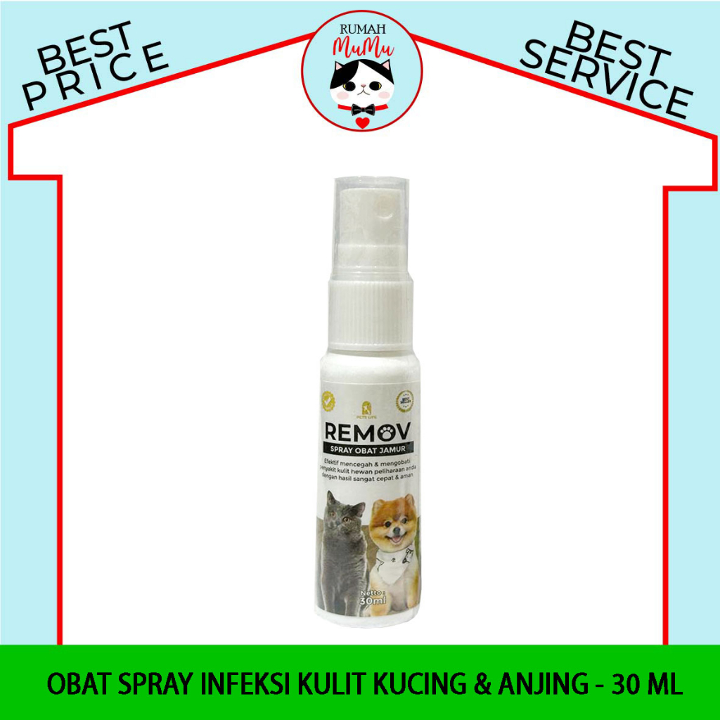 Jual OBAT SPRAY SAKIT KULIT JAMUR SCABIES LUKA KUCING ANJING REMOV 30 ...