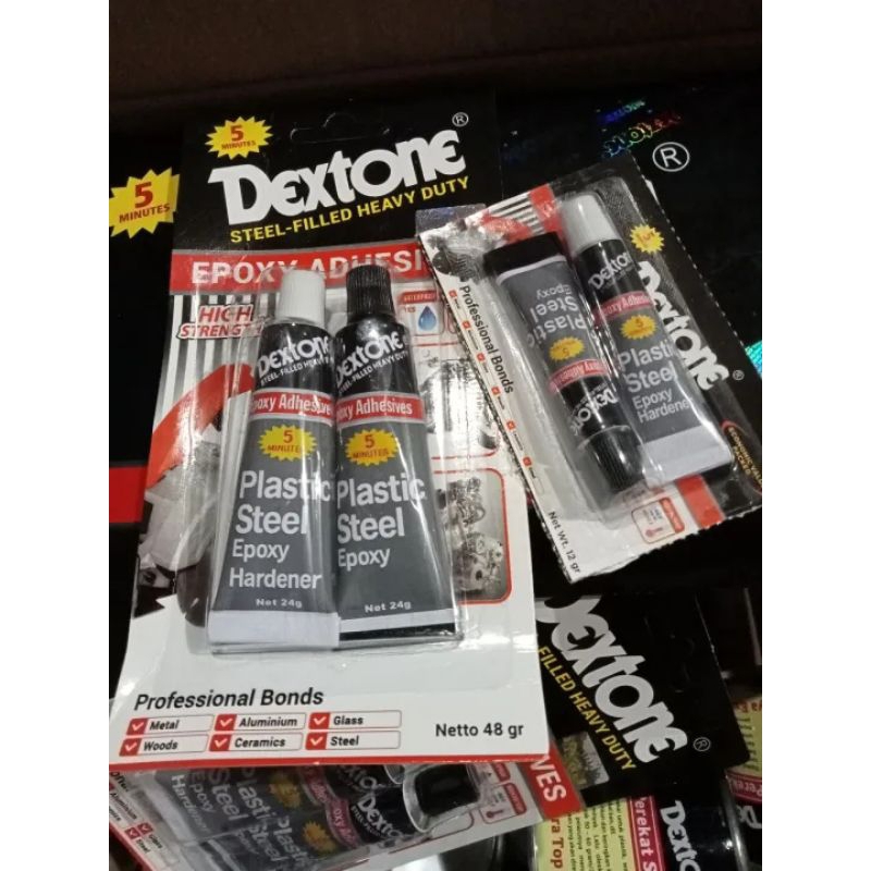 Jual Dextone Lem Besi Epoxy Plastik Steel 48Gram 5 Menit | Shopee Indonesia