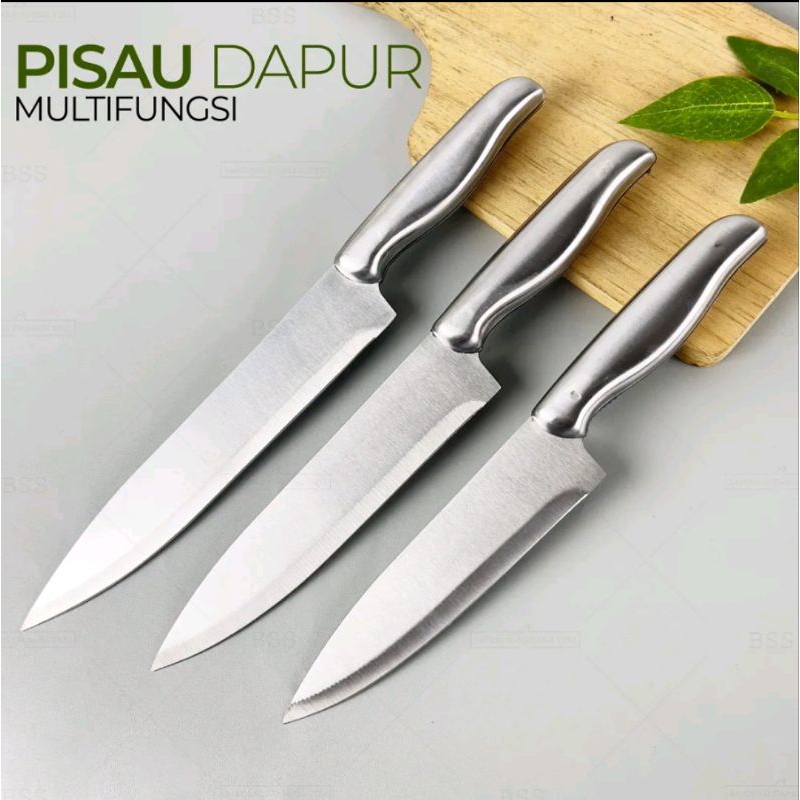 Jual Pisau Dapur Stainless Steel Tebal 32cm | Shopee Indonesia