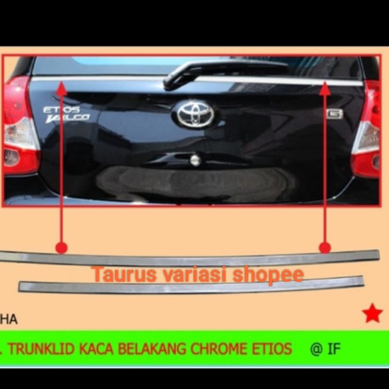 Jual List lis Kaca Pintu Bagasi belakang Mobil toyota Etios valco ...