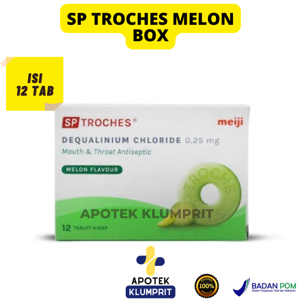 Jual SP TROCHES MELON / ISI 12'S / PERMEN RADANG TENGGOROKAN / VITAMIN ...