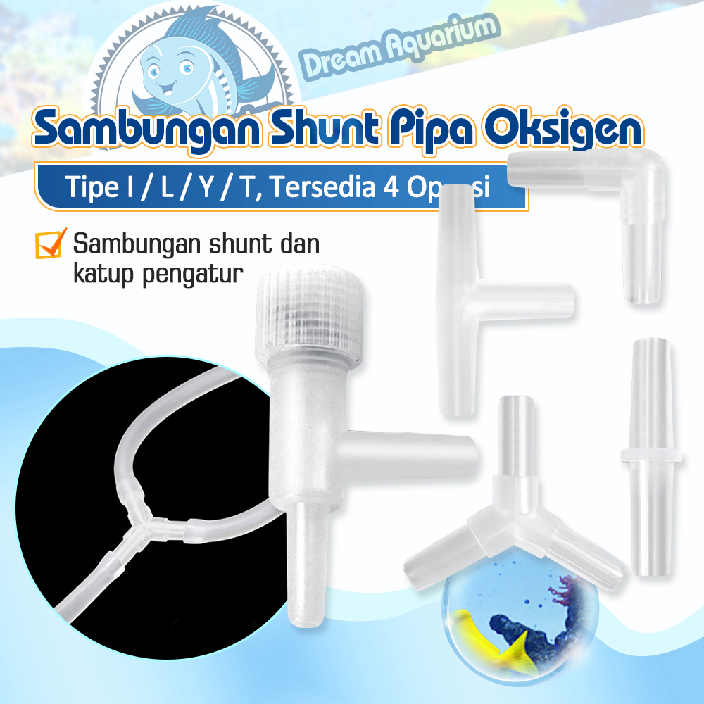 Jual Sambungan T Selang Aerator 3/16" Konektor Tee Tube Connector ...