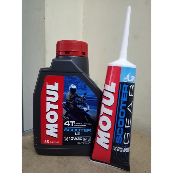 Jual PAKET OLI MESIN MOTUL MATIC BIRU + OLI GEAR MOTUL 800 ML / 1 LITER ...