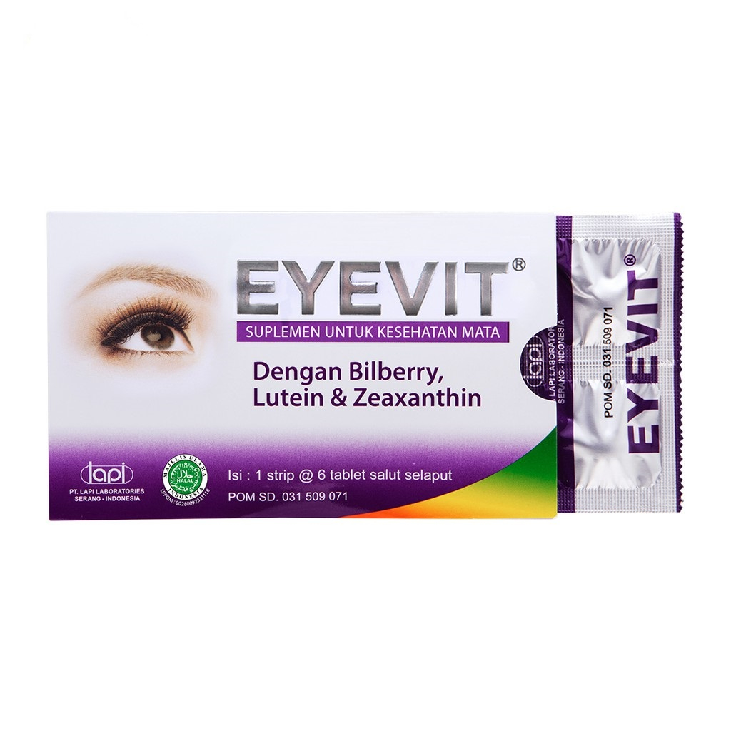 Jual Eyevit Tablet / Vitamin Mata Dewasa - Suplemen Kesehatan Mata ...