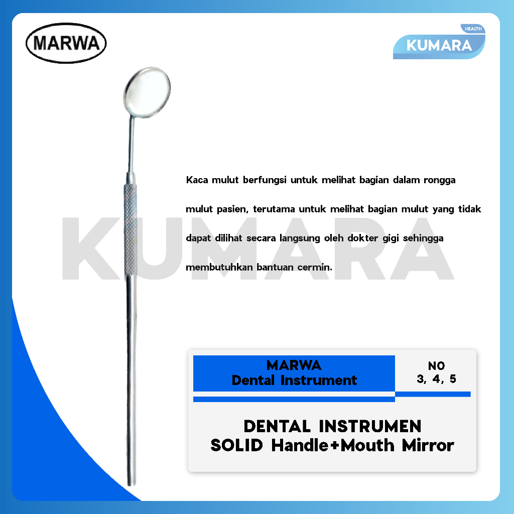 Jual MARWA - Dental Mouth Mirror / Kaca Mulut + Handle | Shopee Indonesia