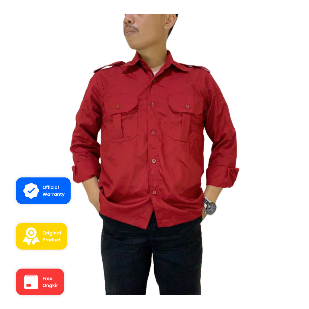 Jual Baju Kemeja PDL PDH Lapangan Lengan Panjang - Pakaian Atasan Seragam Pria Wanita Premium ...