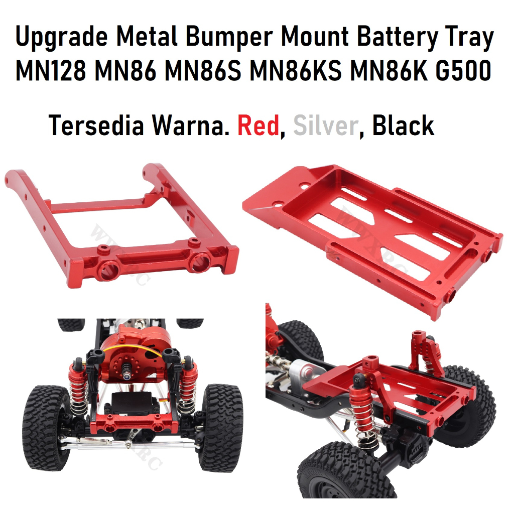 Jual Upgrade Metal Bumper Mount Battery Tray MN128 MN86 MN86S MN86KS ...