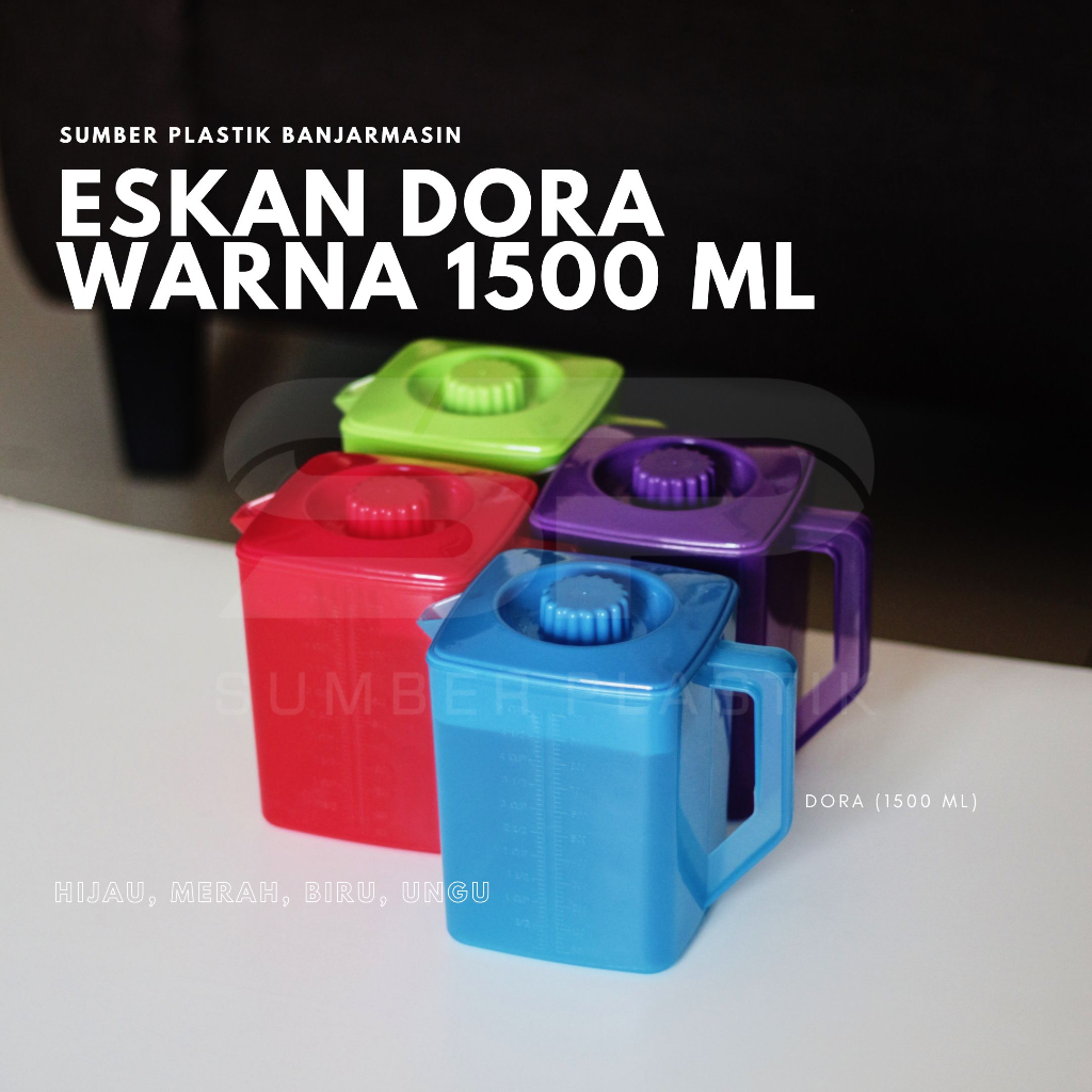 Jual Eskan Mini Dora 1500 ml Teko Plastik Eskan Segi Plastik Water Jug ...