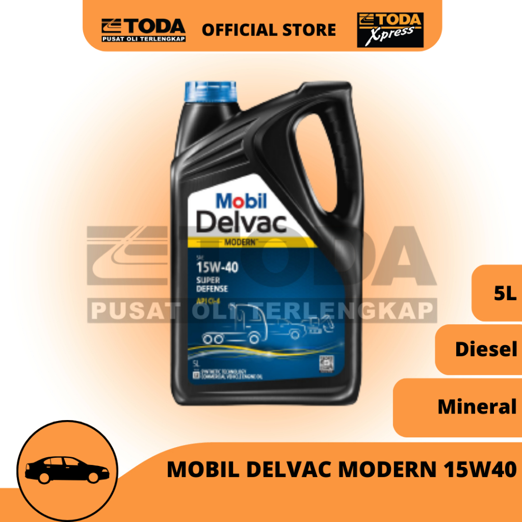 Jual Mobil 1 Delvac Modern 15W40 API CI-4/SL 5 Liter Oli Mobil Diesel ...